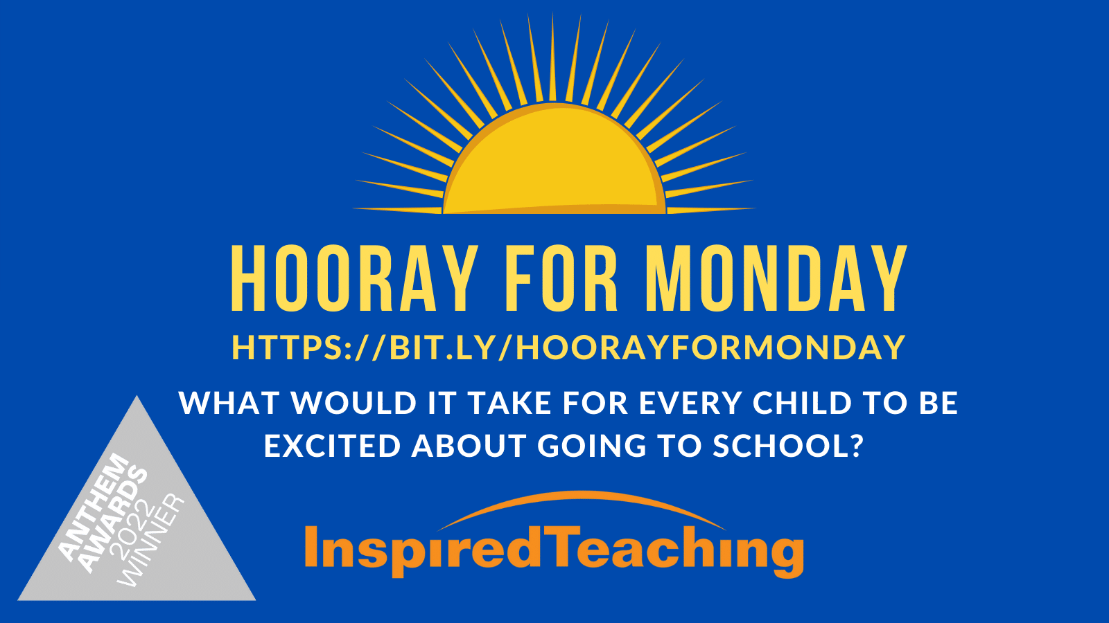 Hooray for Monday - Weekly Learning Resources to Instigate Thought